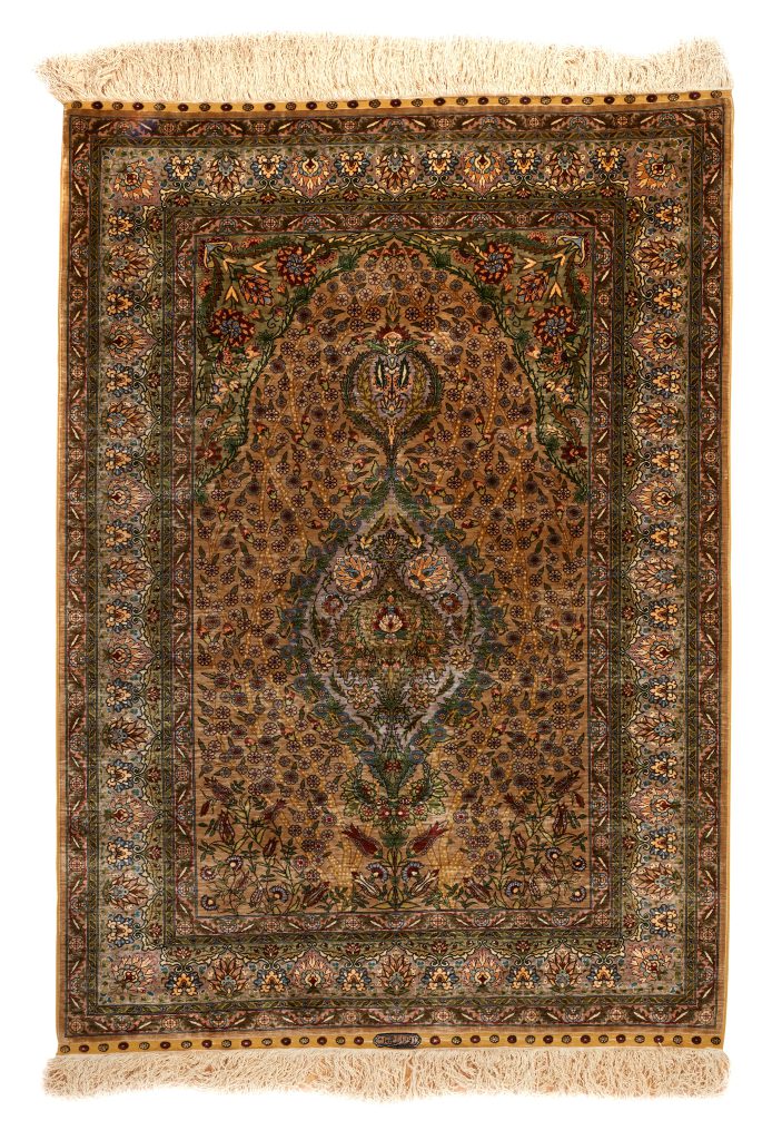 Extremely Fine Turkish Hereke Silk Rug - Signed - Essie Carpets